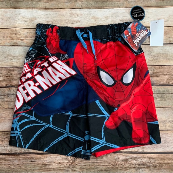 Marvel | Swim | Nwt Spiderman Swim Trunks | Poshmark